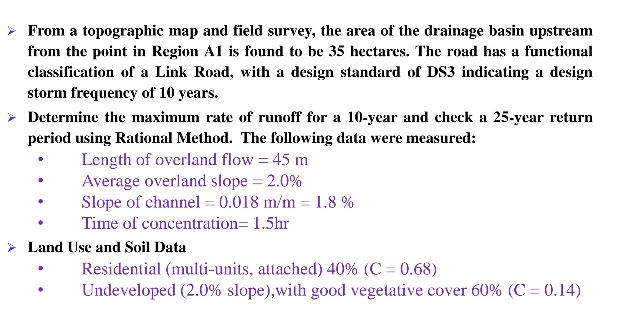 From a topographic map and field survey, the | StudyX