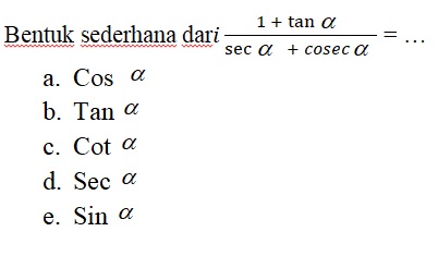 Bentuk sederhana dari \( {1 + }{ + } = | StudyX