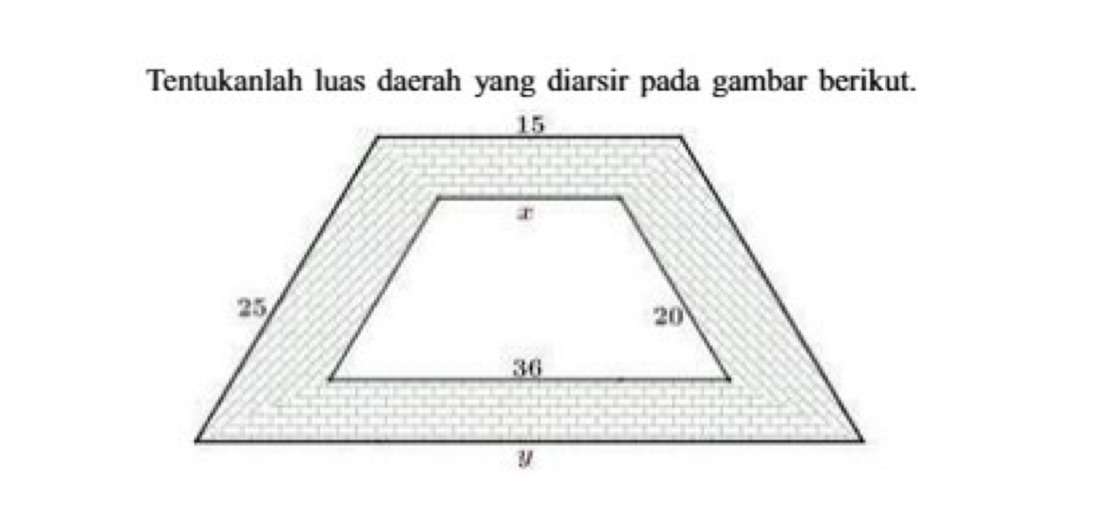 Tentukanlah luas daerah yang diarsir pada | StudyX