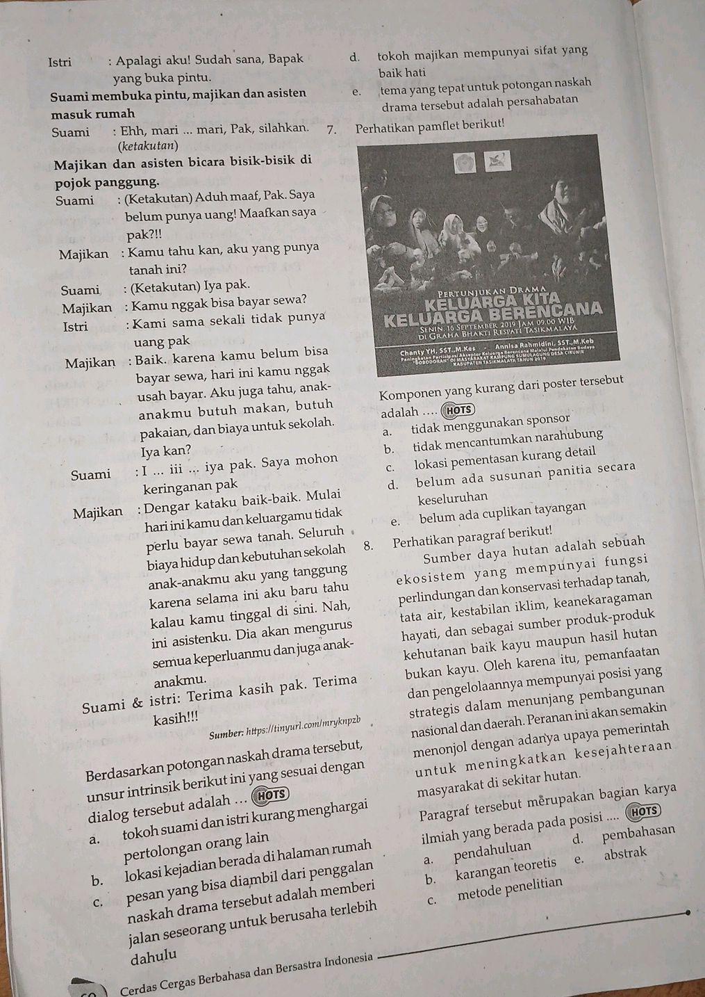 7. Perhatikan pamflet berikut! [Image of a | StudyX