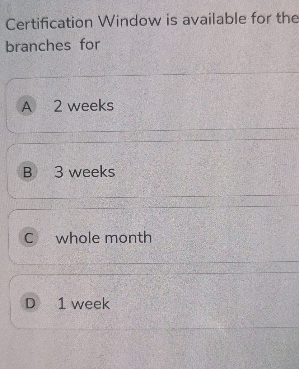 Certification Window is available for the | StudyX