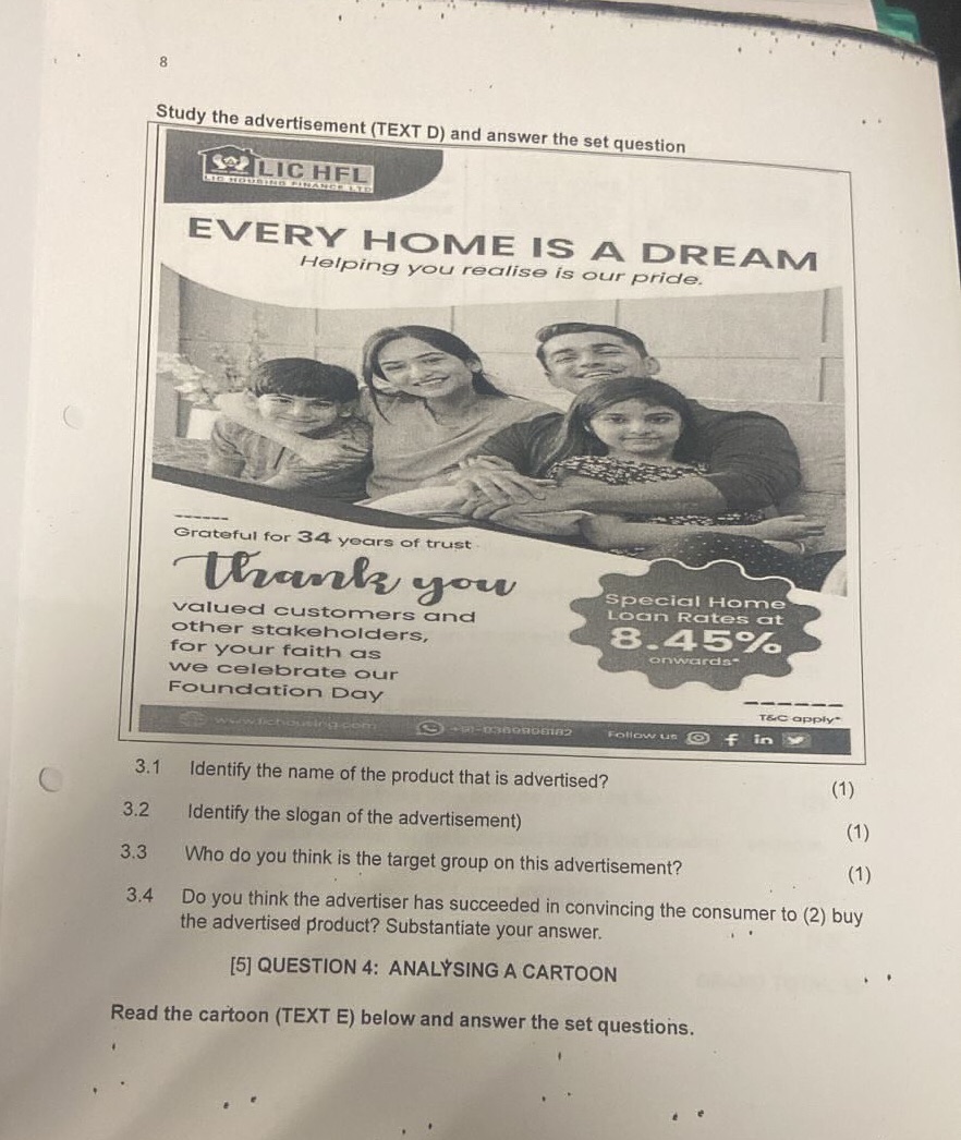 Study the advertisement (TEXT D) and answer | StudyX