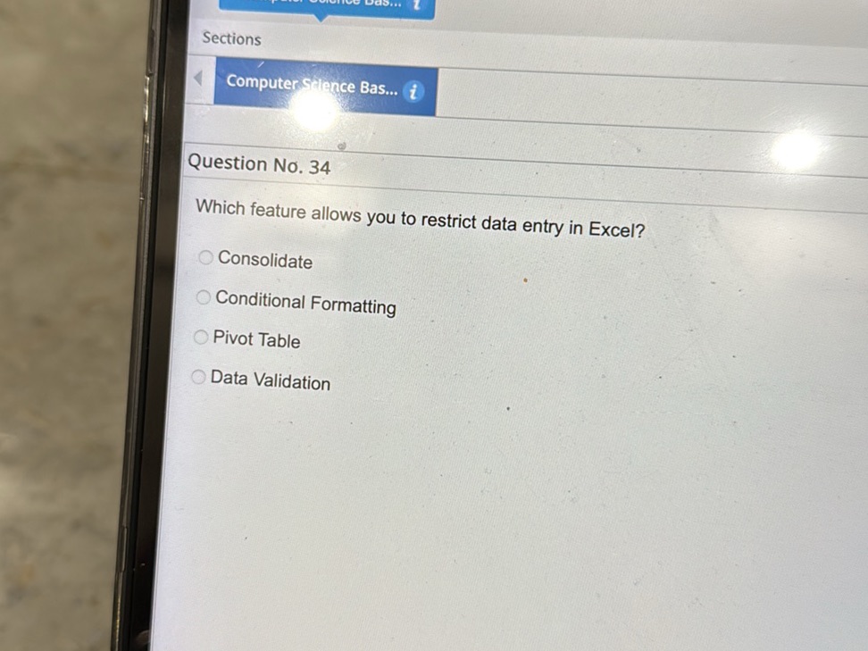 Question No. 34 Which feature allows you to | StudyX