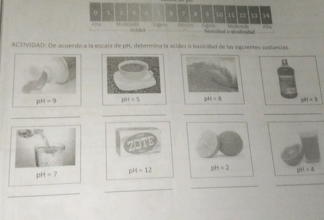 ACTIVIDAD: De acuerdo a la escala de pH, | StudyX