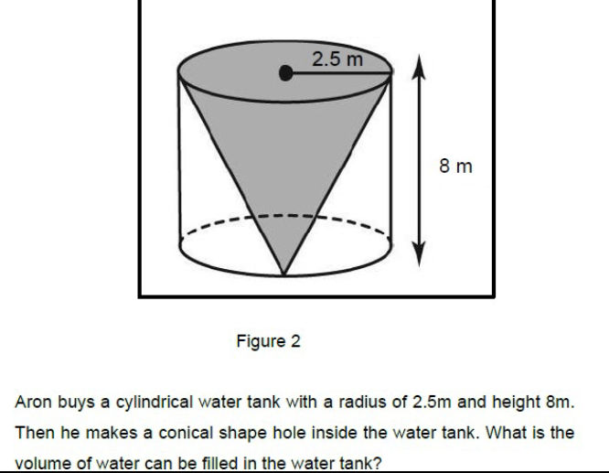 Aron buys a cylindrical water tank with a | StudyX