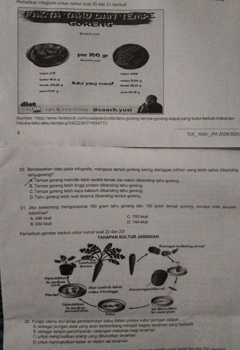 20. Berdasarkan data pada infografis, | StudyX