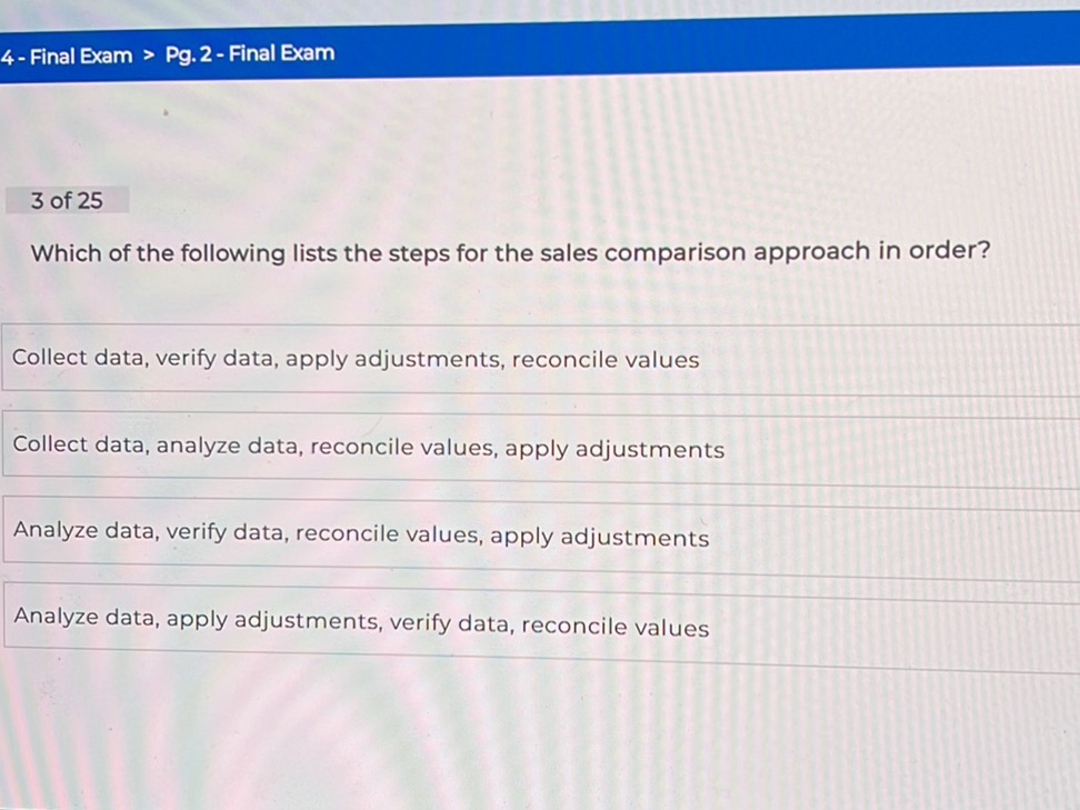 Which of the following lists the steps for | StudyX