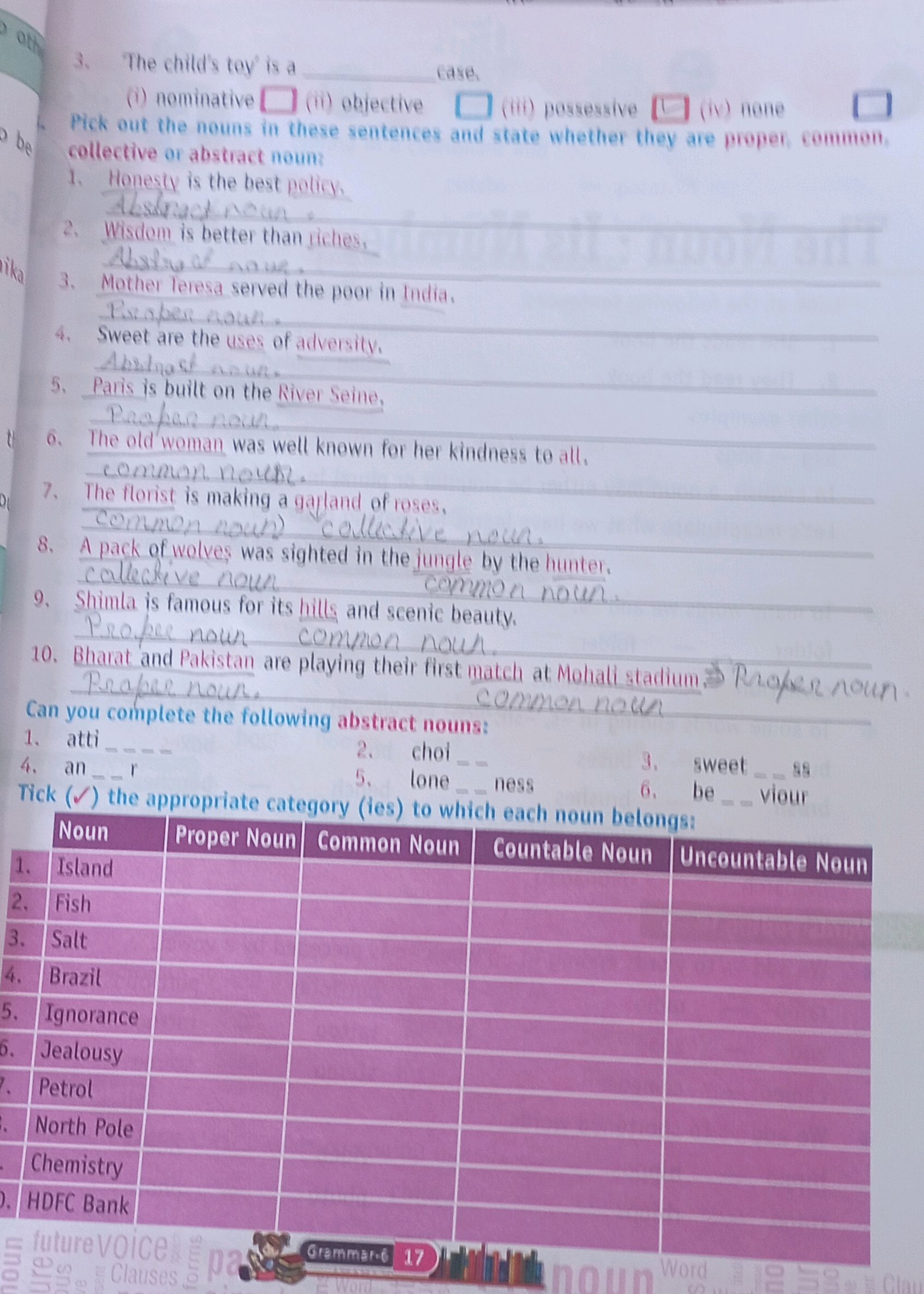 Pick out the nouns in these sentences and | StudyX