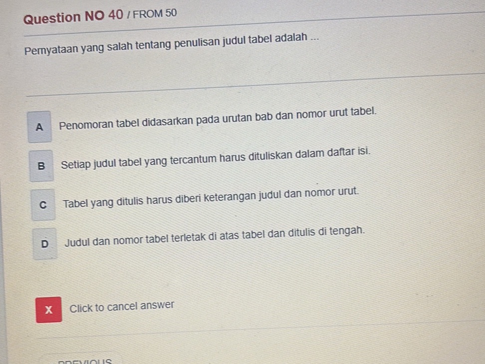 Pernyataan yang salah tentang penulisan | StudyX