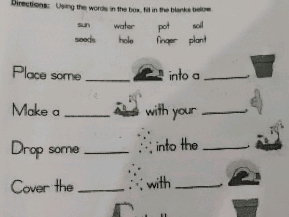 Directions: Using the words in the box, fill | StudyX