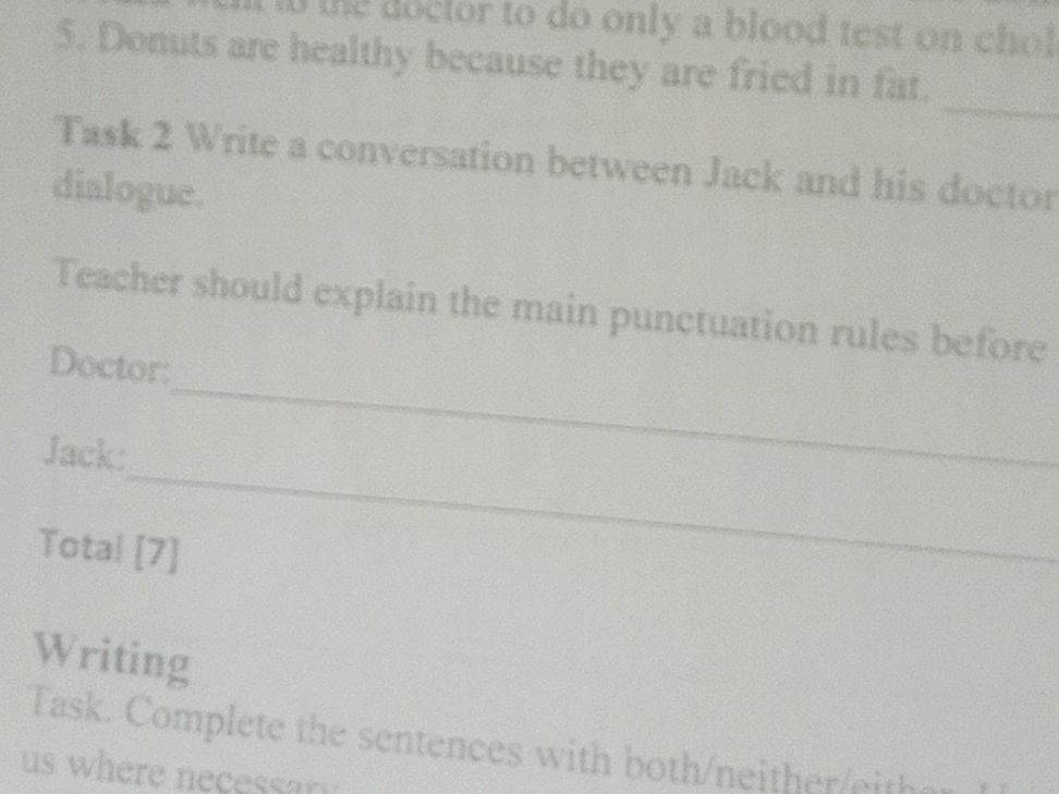 Task 2 Write a conversation between Jack and | StudyX