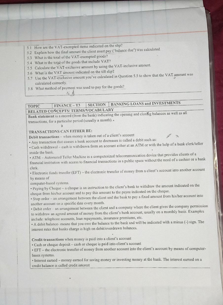 5.1 How are the VAT-exempted items indicated