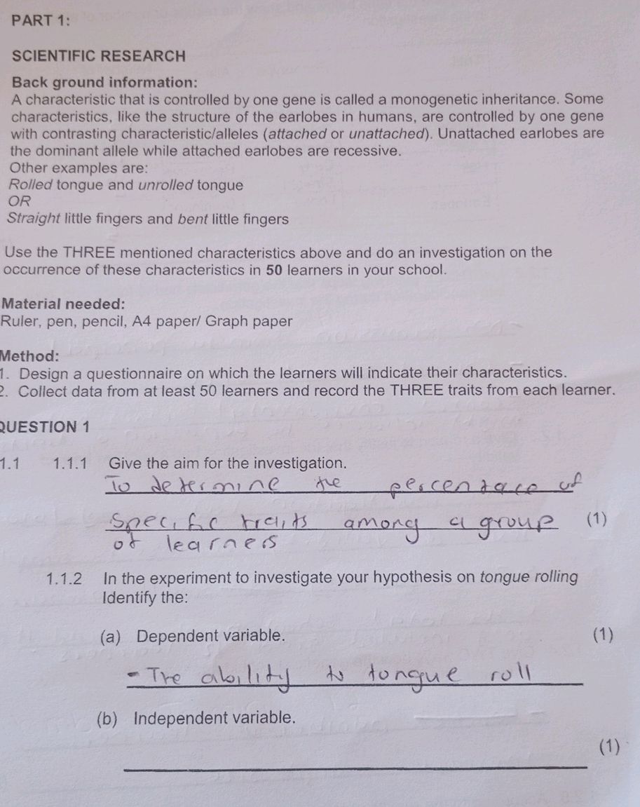 PART 1: SCIENTIFIC RESEARCH Back ground | StudyX