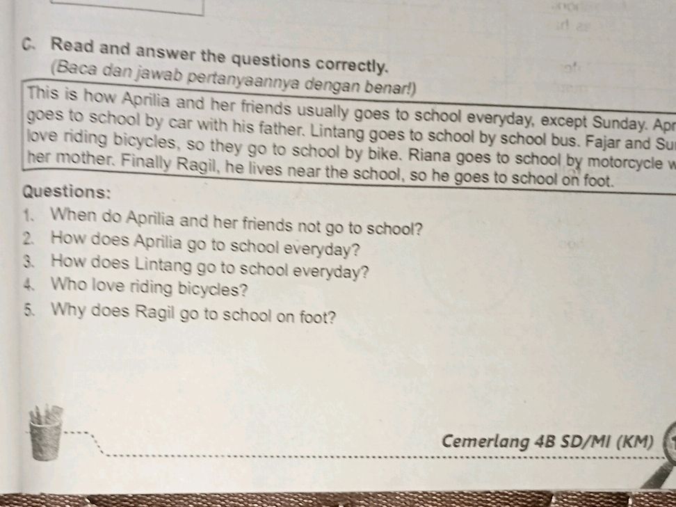 Read and answer the questions correctly. | StudyX