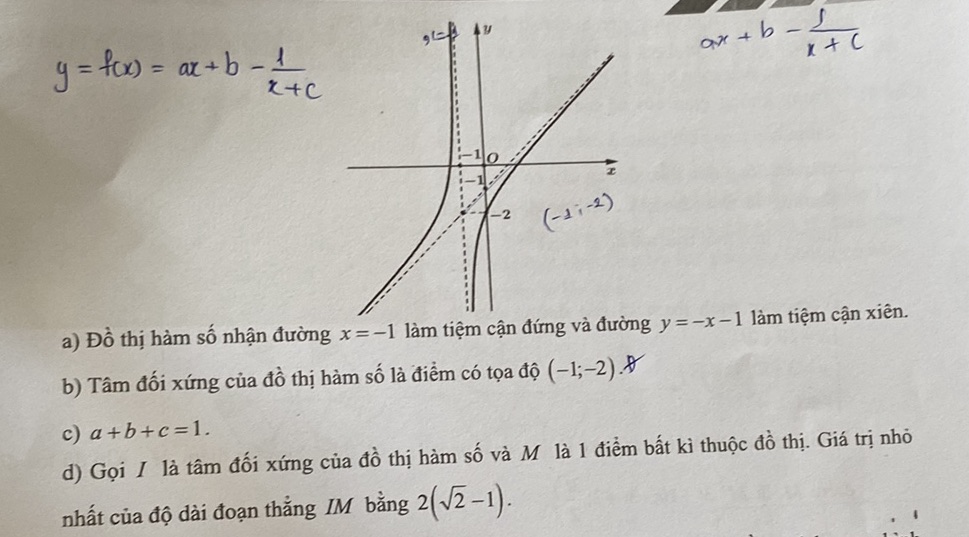 Given the function: $y = f(x) = ax + b - | StudyX