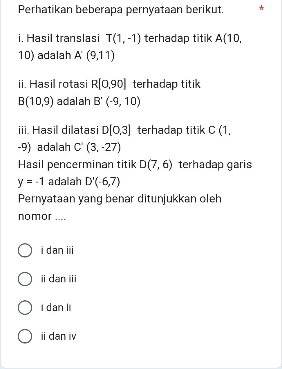 Perhatikan beberapa pernyataan berikut. i. | StudyX