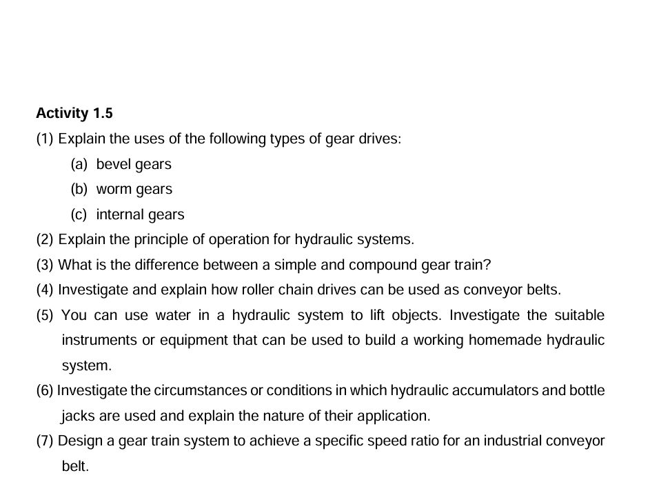 (1) Explain the uses of the following types | StudyX