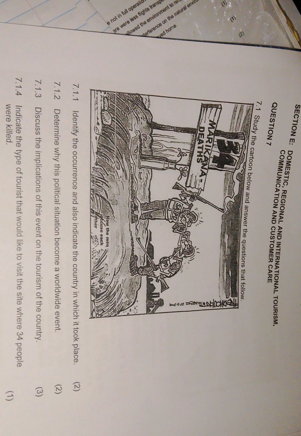 7. Study the cartoon below and answer the | StudyX