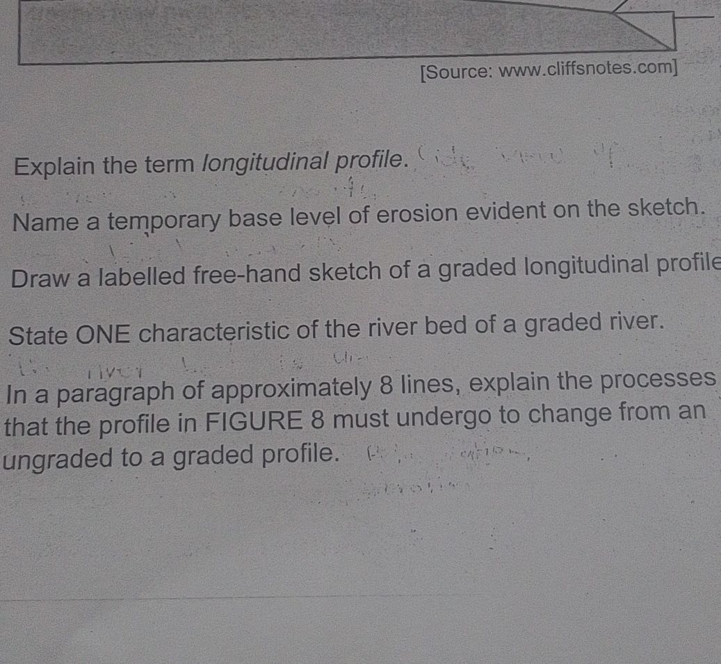 Explain the term longitudinal profile. Name | StudyX