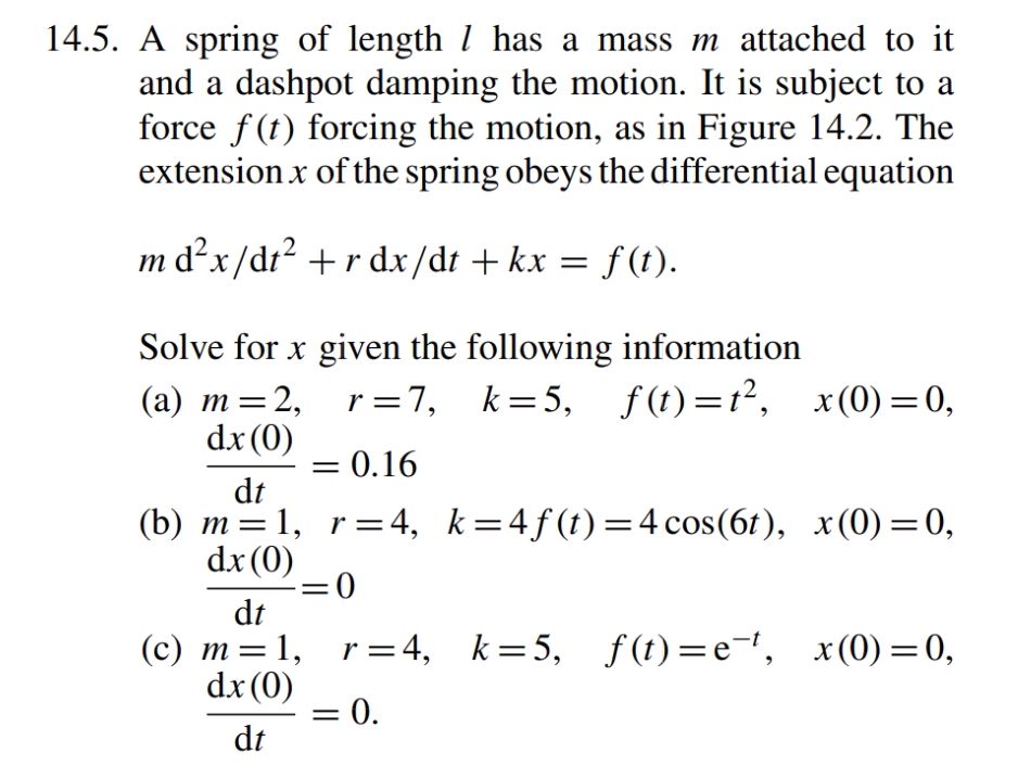 14.5. A spring of length $l$ has a mass $m$ | StudyX