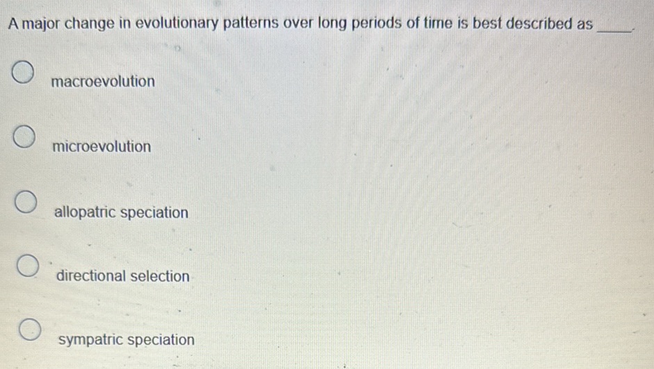 A major change in evolutionary patterns over