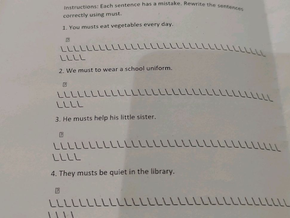 Instructions: Each sentence has a mistake. | StudyX