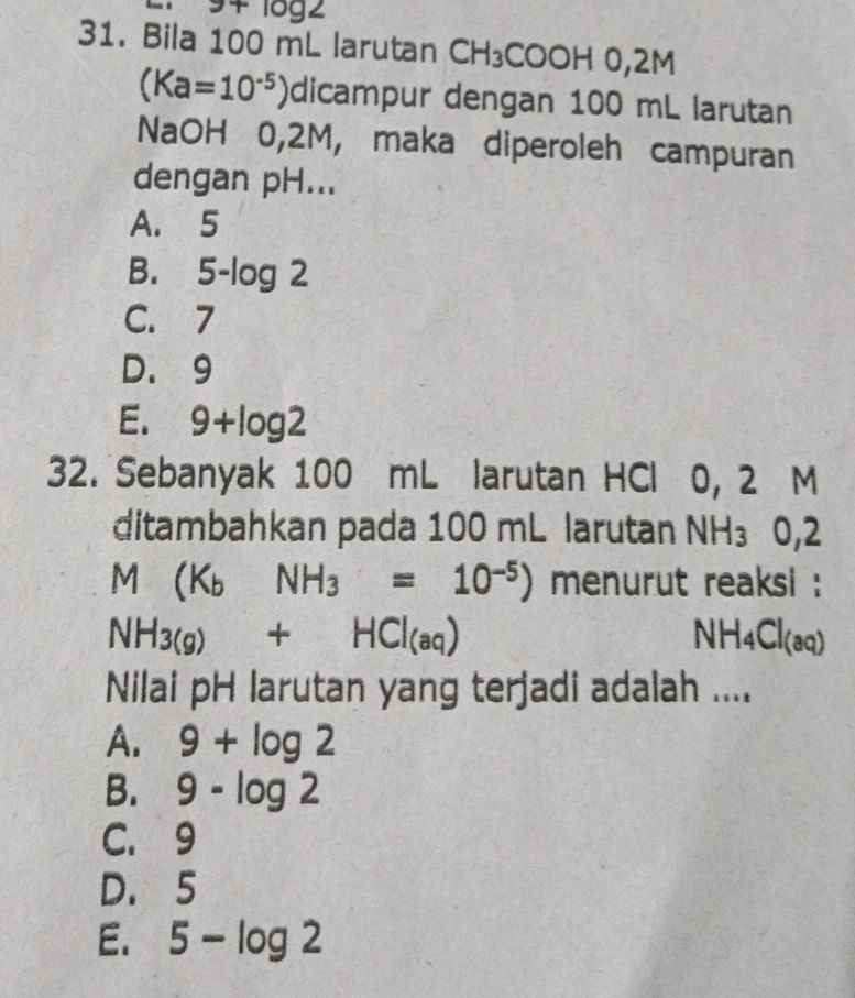 31. Bila 100 mL larutan CH3COOH 0,2M | StudyX