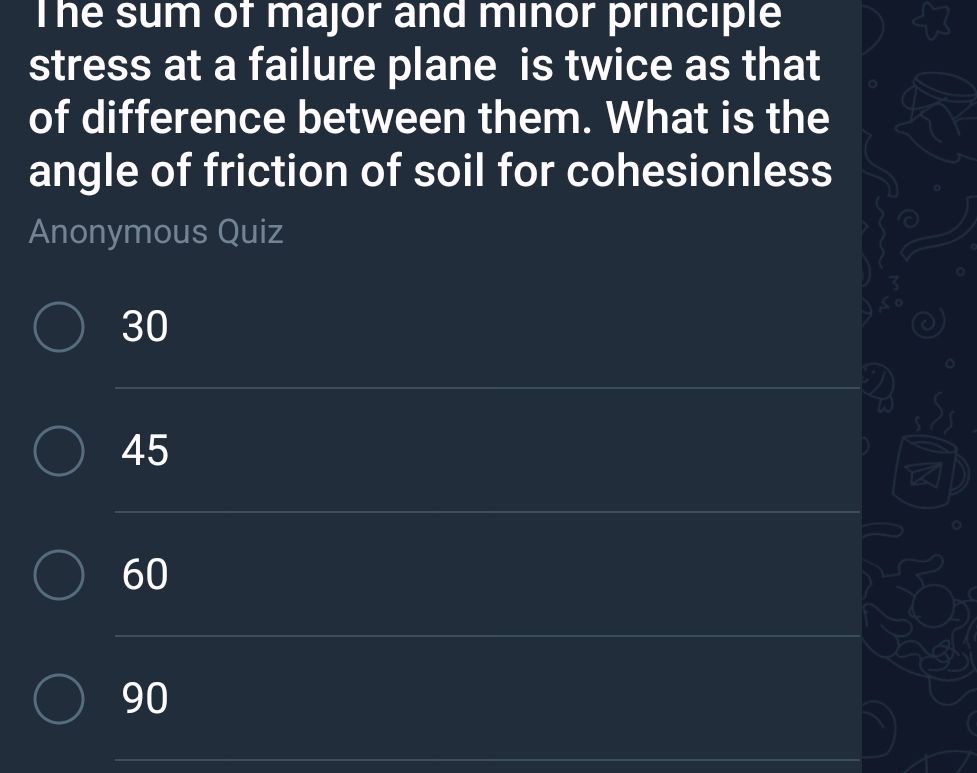 The sum of major and minor principle stress | StudyX