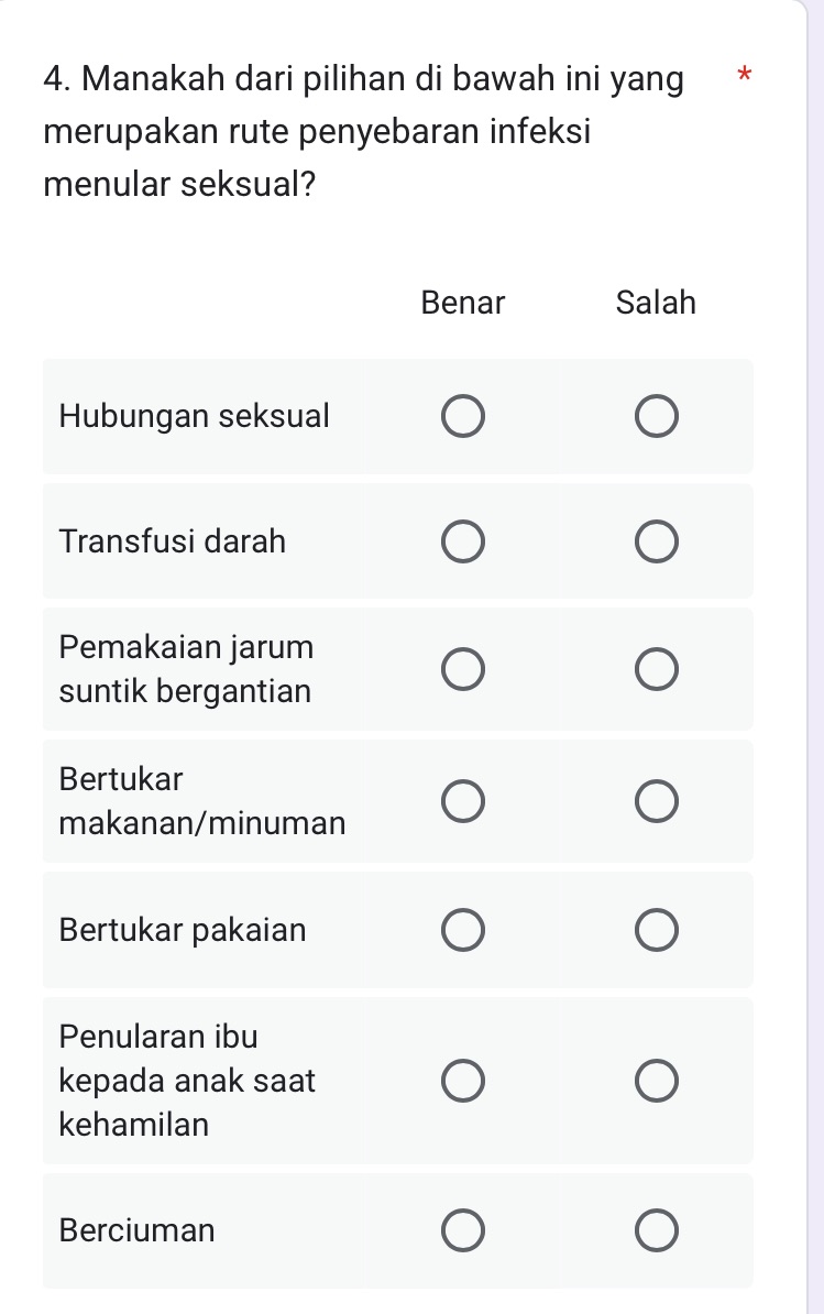 4. Manakah dari pilihan di bawah ini yang | StudyX