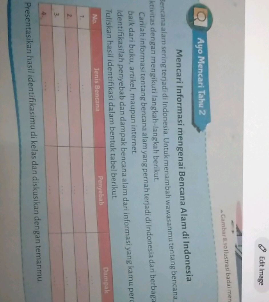 Mencari Informasi mengenai Bencana Alam di | StudyX