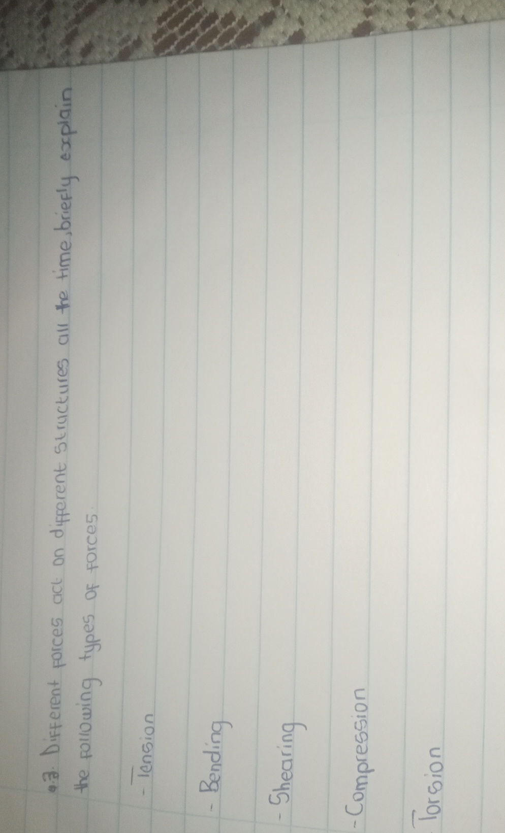 3. Different forces act on different | StudyX