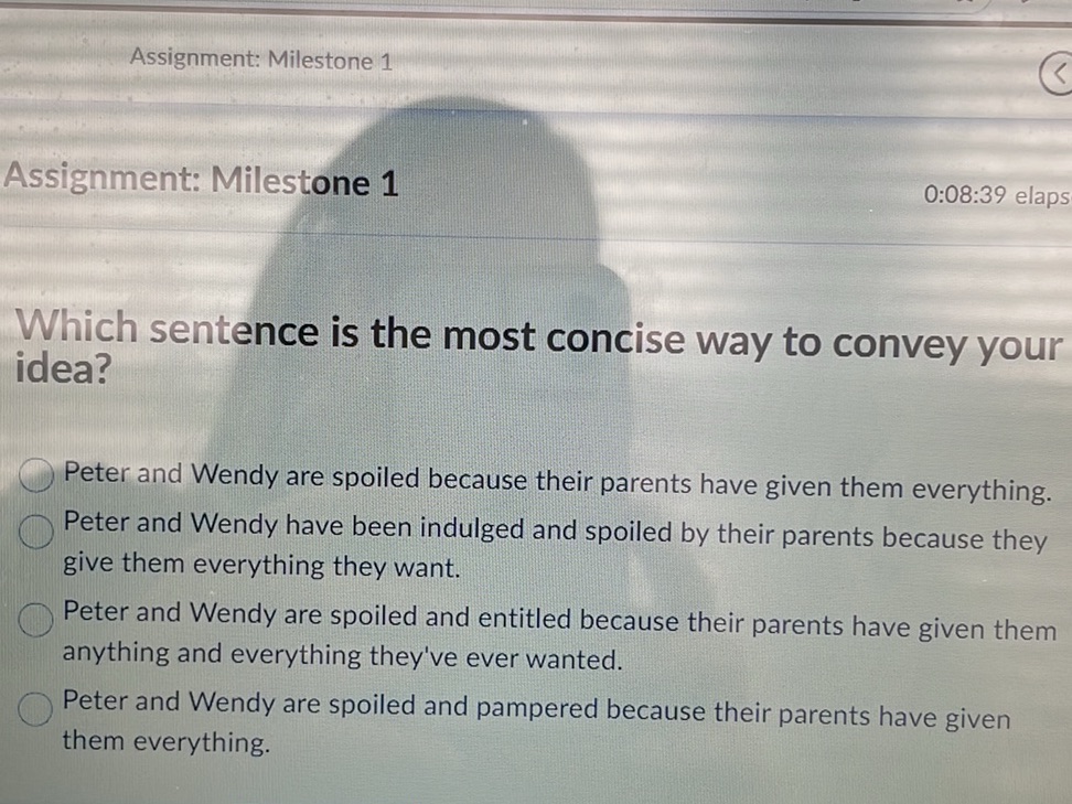 Which sentence is the most concise way to | StudyX