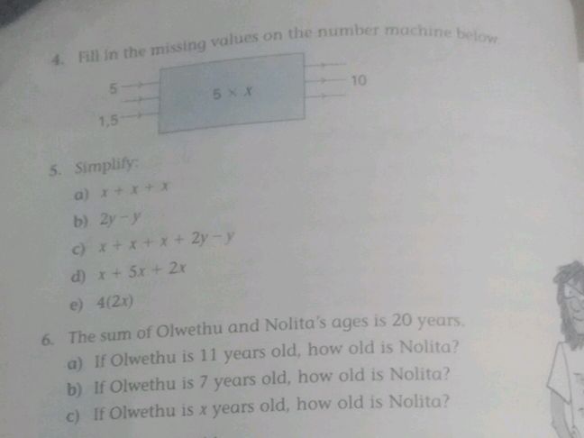 4. Fill in the missing values on the number | StudyX