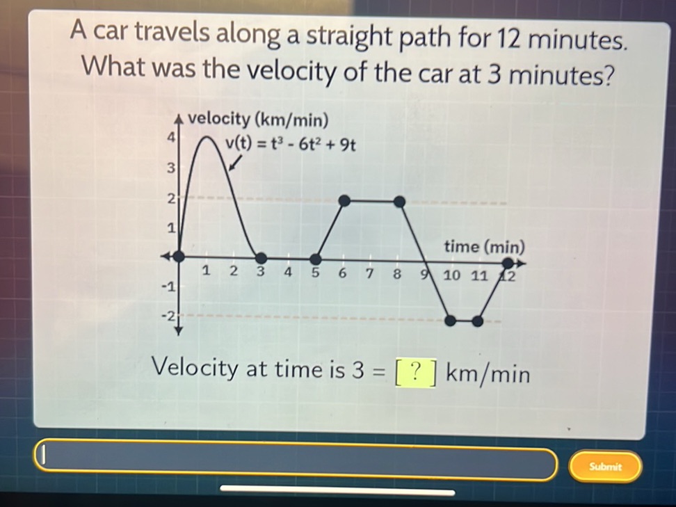 A car travels along a straight path for 12 | StudyX