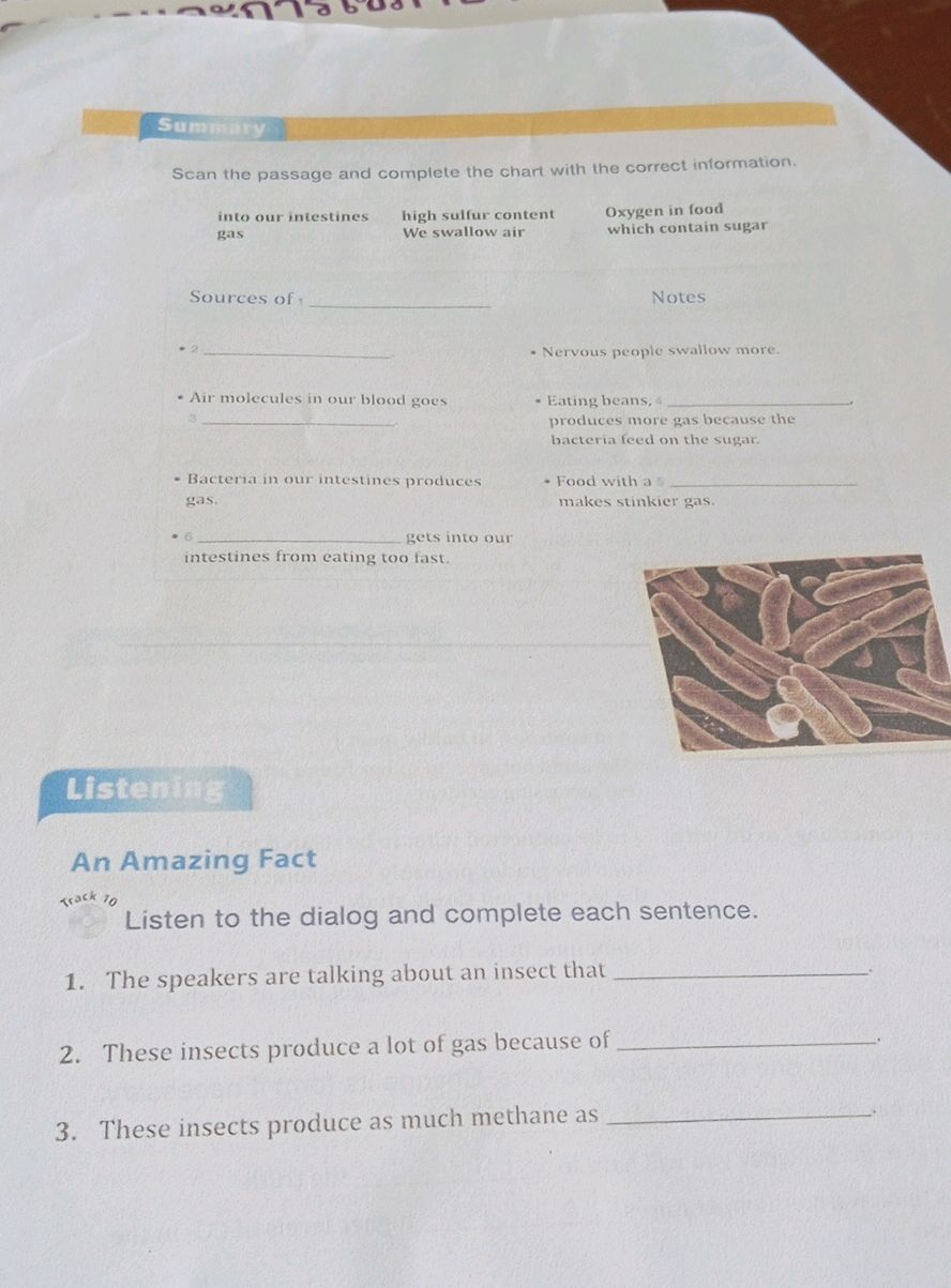 Scan the passage and complete the chart with | StudyX