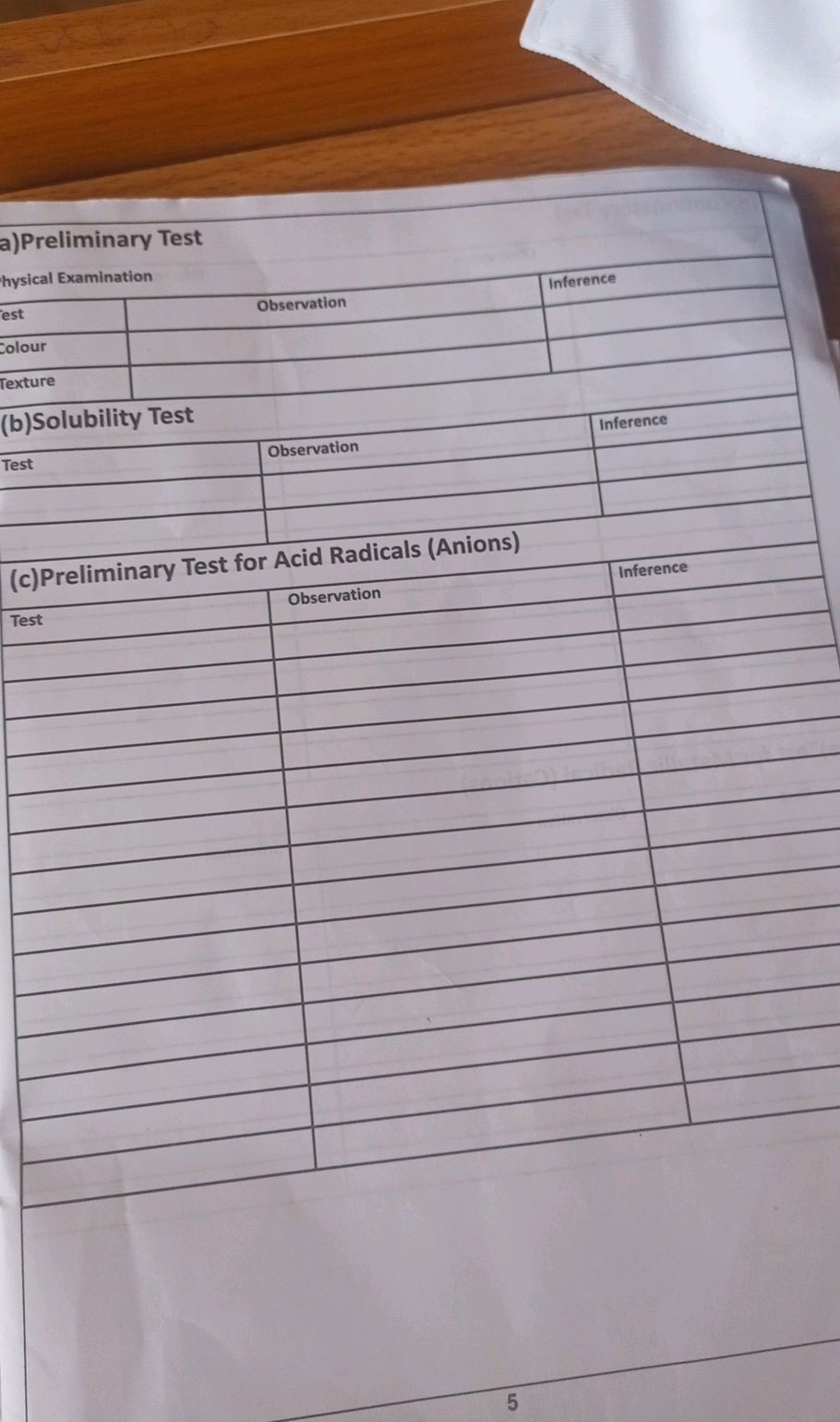 (a) Preliminary Test Physical Examination | | StudyX
