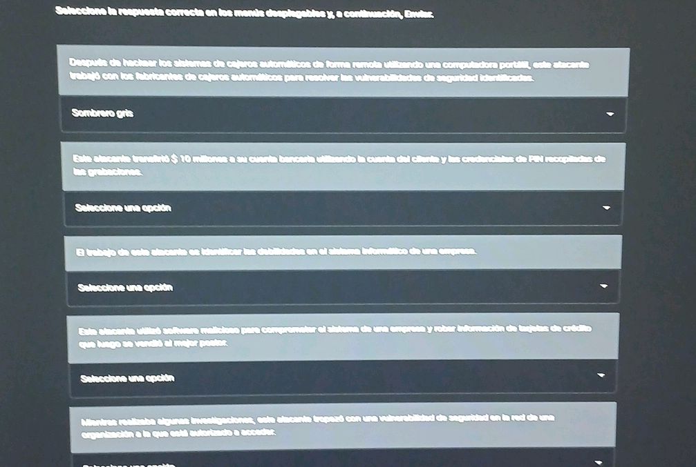 Seleccione la respuesta correcta en los | StudyX