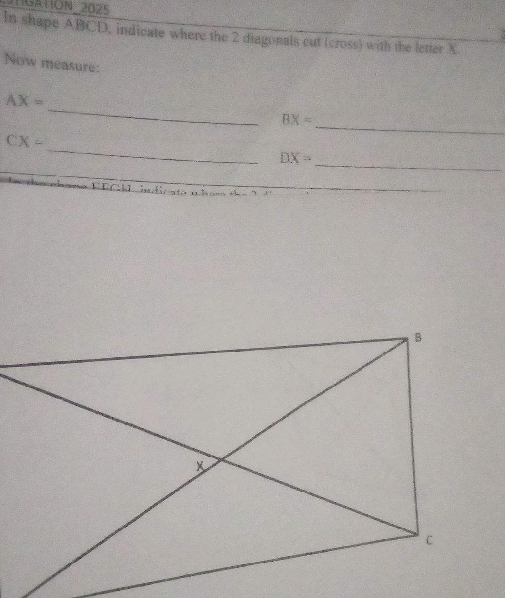 In shape ABCD, indicate where the 2 | StudyX