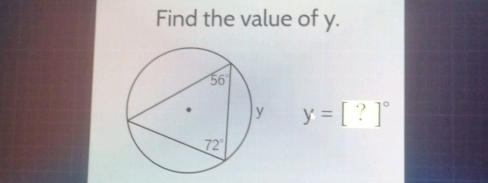 Find the value of y in a circle geometry | StudyX