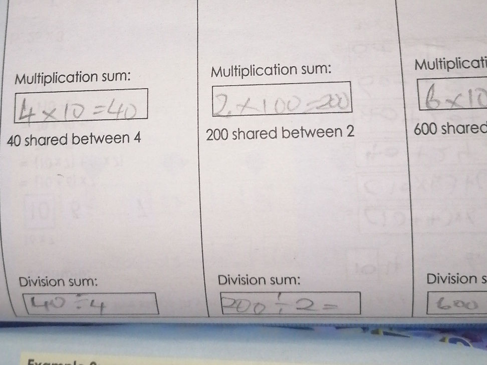 Multiplication sum: $4 10 = 40$ 40 shared | StudyX