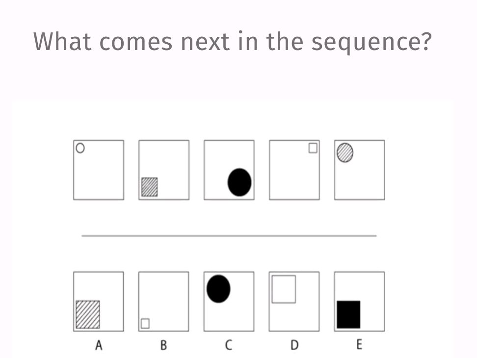 What comes next in the sequence? A. A | StudyX