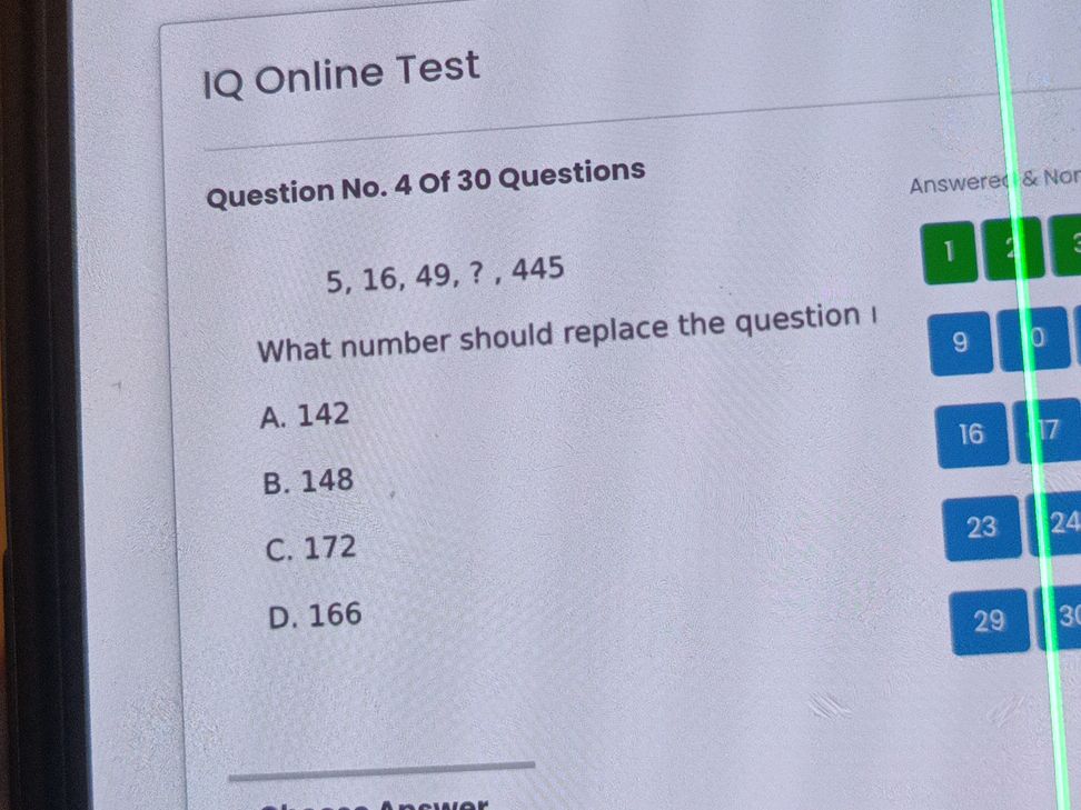 5, 16, 49, ?, 445 What number should | StudyX