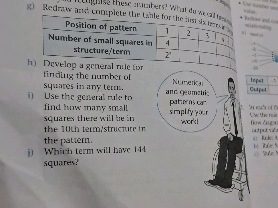 g) Redraw and complete the table for the | StudyX