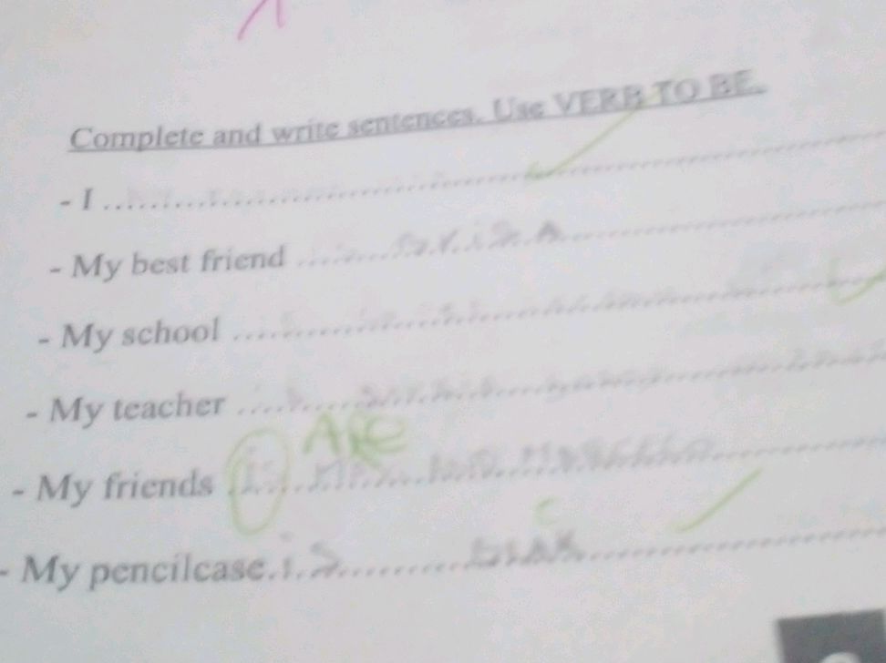 Complete and write sentences. Use VERB TO | StudyX