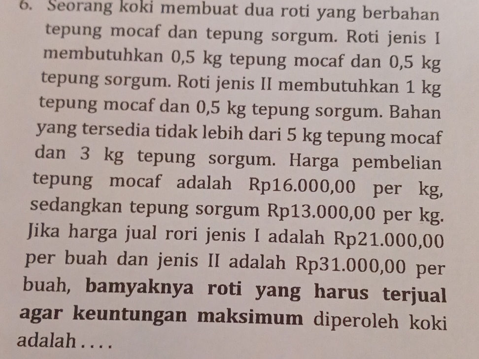 Seorang koki membuat dua roti yang berbahan | StudyX