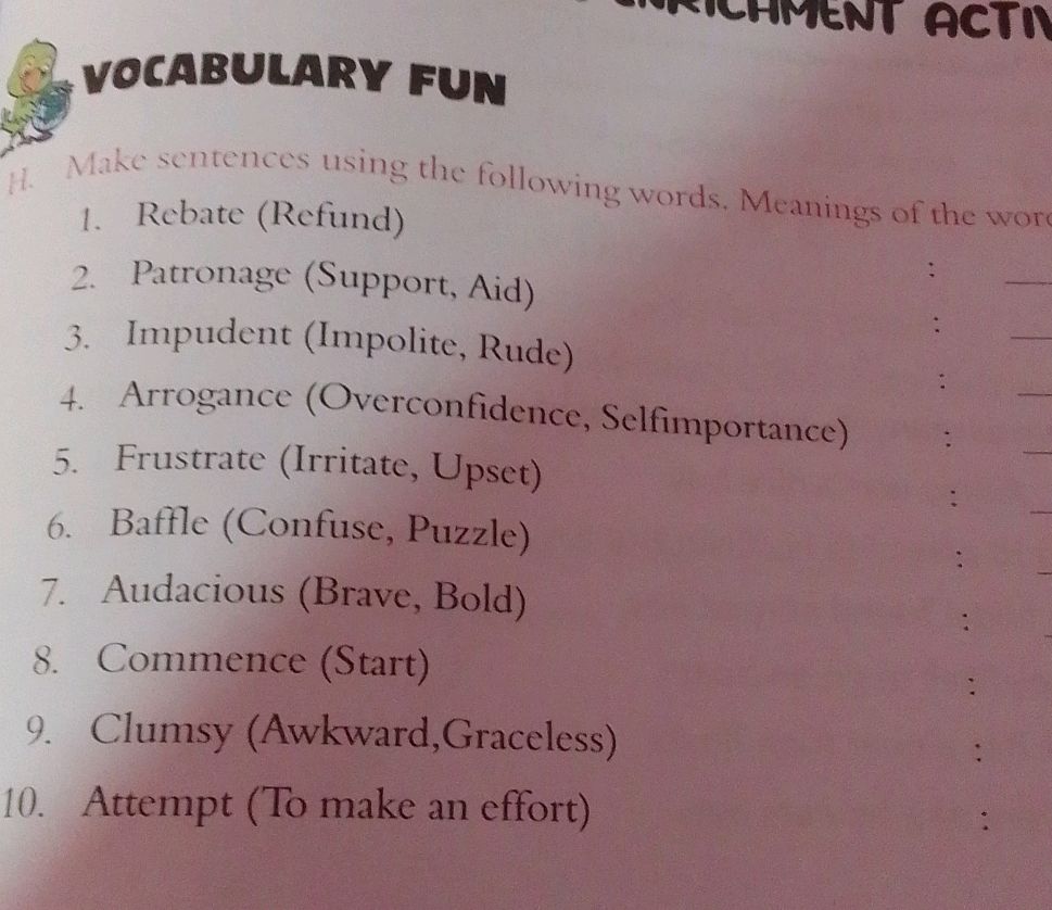 Make sentences using the following words. | StudyX