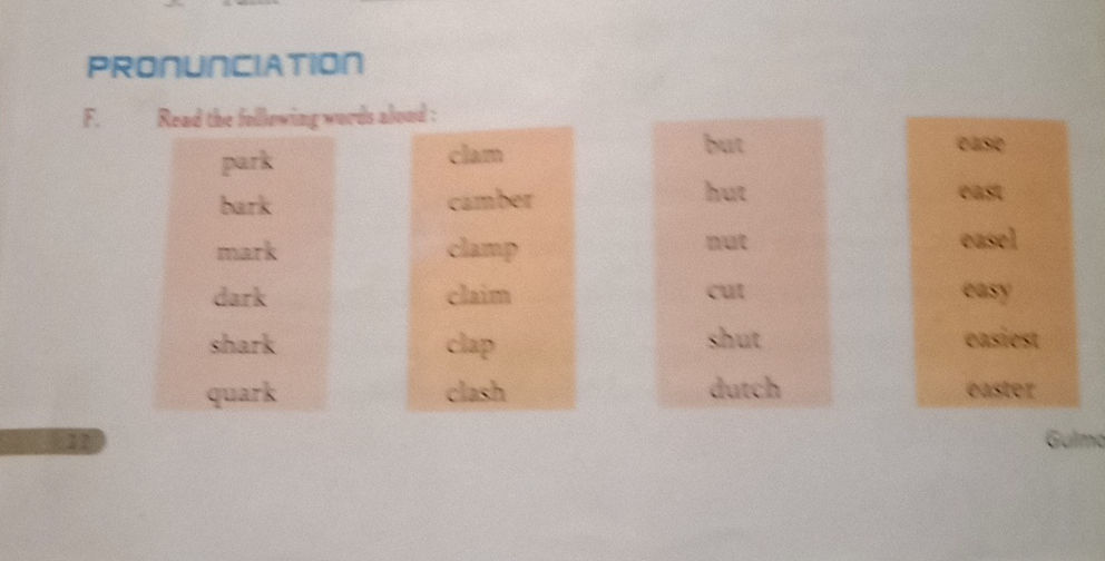 Read the following words aloud: park bark | StudyX