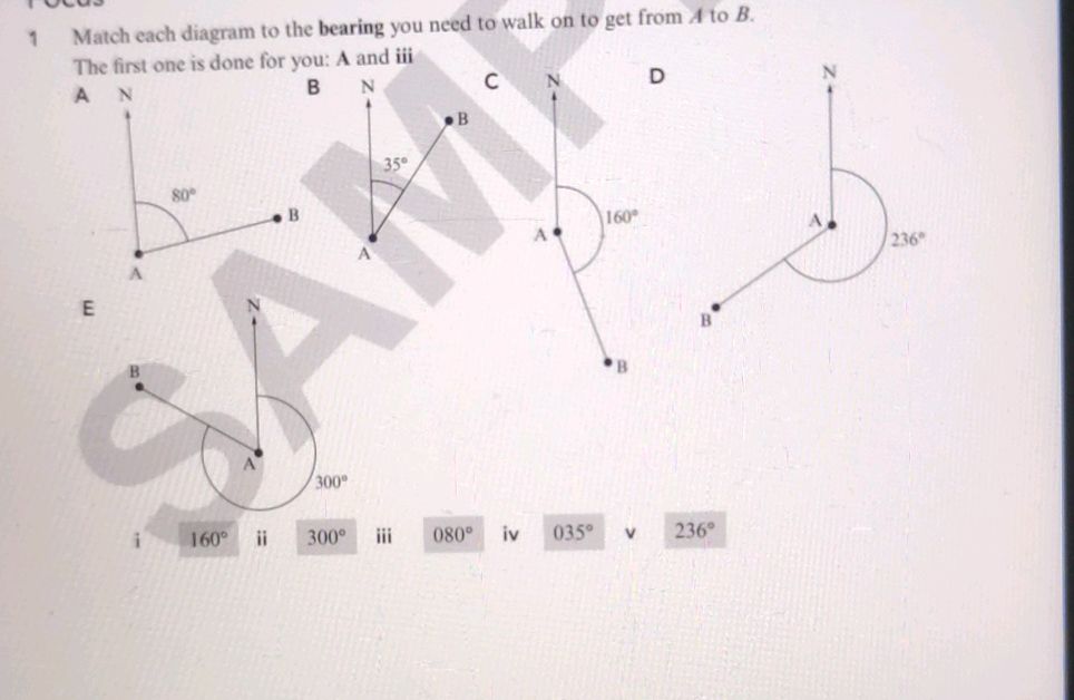 1 Match each diagram to the bearing you need | StudyX
