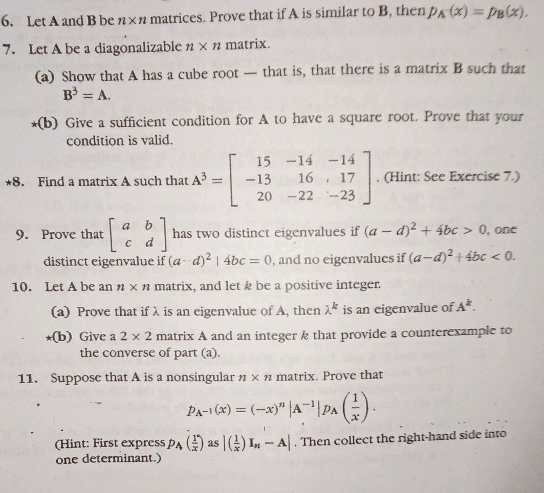 6. Let A and B be $n n$ matrices. Prove | StudyX