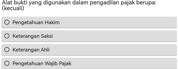 Alat bukti yang digunakan dalam pengadilan | StudyX